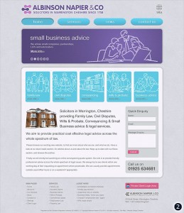 New Website Design for Albinson Napier & Co, Warrington